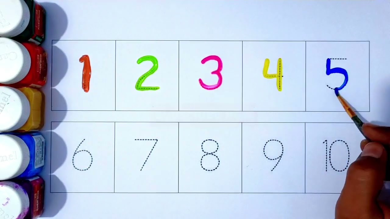 Numbers counting for nursary kids/ children,1234 for kids, numbers ...