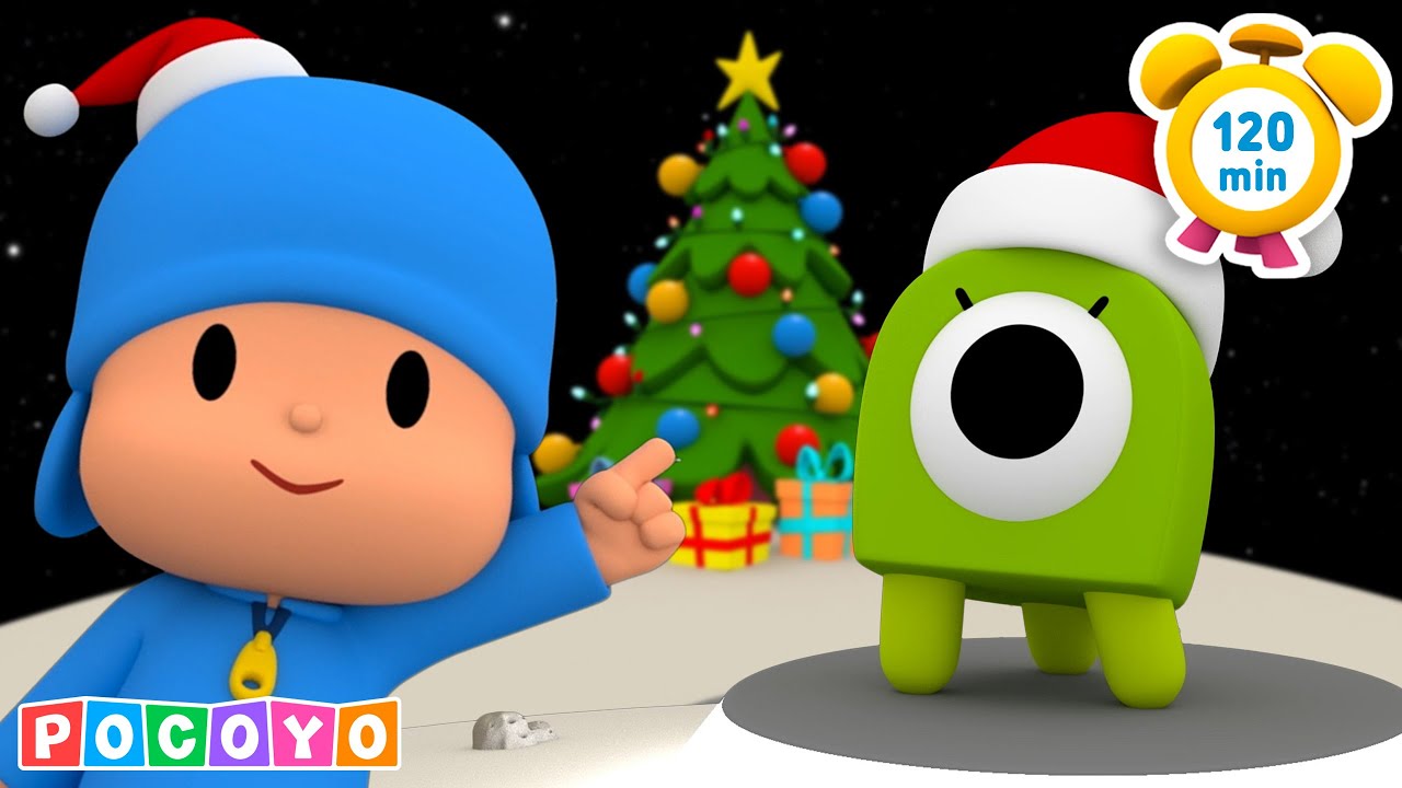🎄 Pocoyo's Christmas with Little Alien! 🎁 Let's Decorate a Tree ...