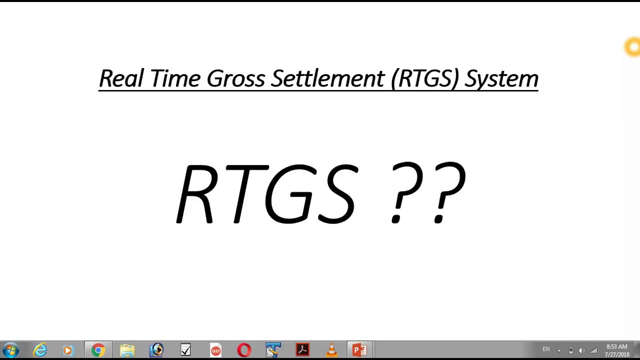 RTGS - REAL TIME GROSS SETTLEMENT - YouTube