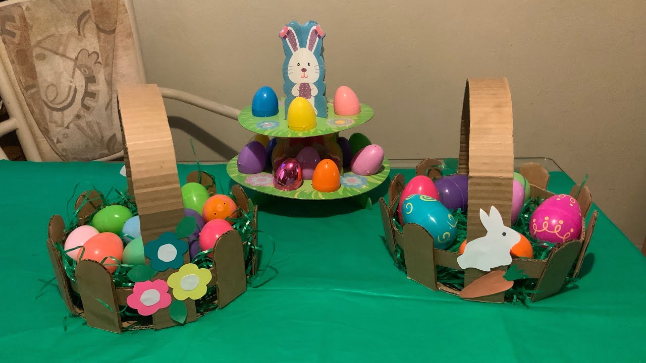 Como hacer estas canastas o cestas para pascua facil paso paso ( DIY ...