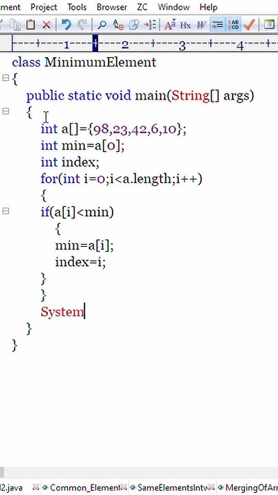 How To Find Minimumsmallest Element In An Array In Java Array Javaarrays Javacode4 Youtube
