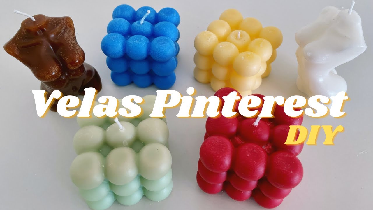 CÓMO hacer VELAS estilo PINTEREST (Bubble Candle + Venus Candle) 🕯 ...