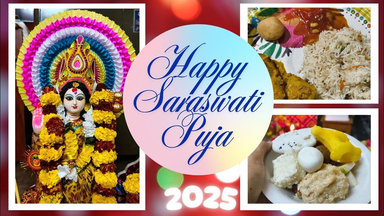 Mazaa aagya prashad aur lunch kha kar 😋| Saraswati Puja at home 🏠 ...