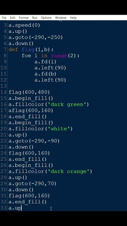 Indian ๐ฎ๐ณ Flag By Python Coding Viralvideo Python Bharat Tricolor Indian Independenceday