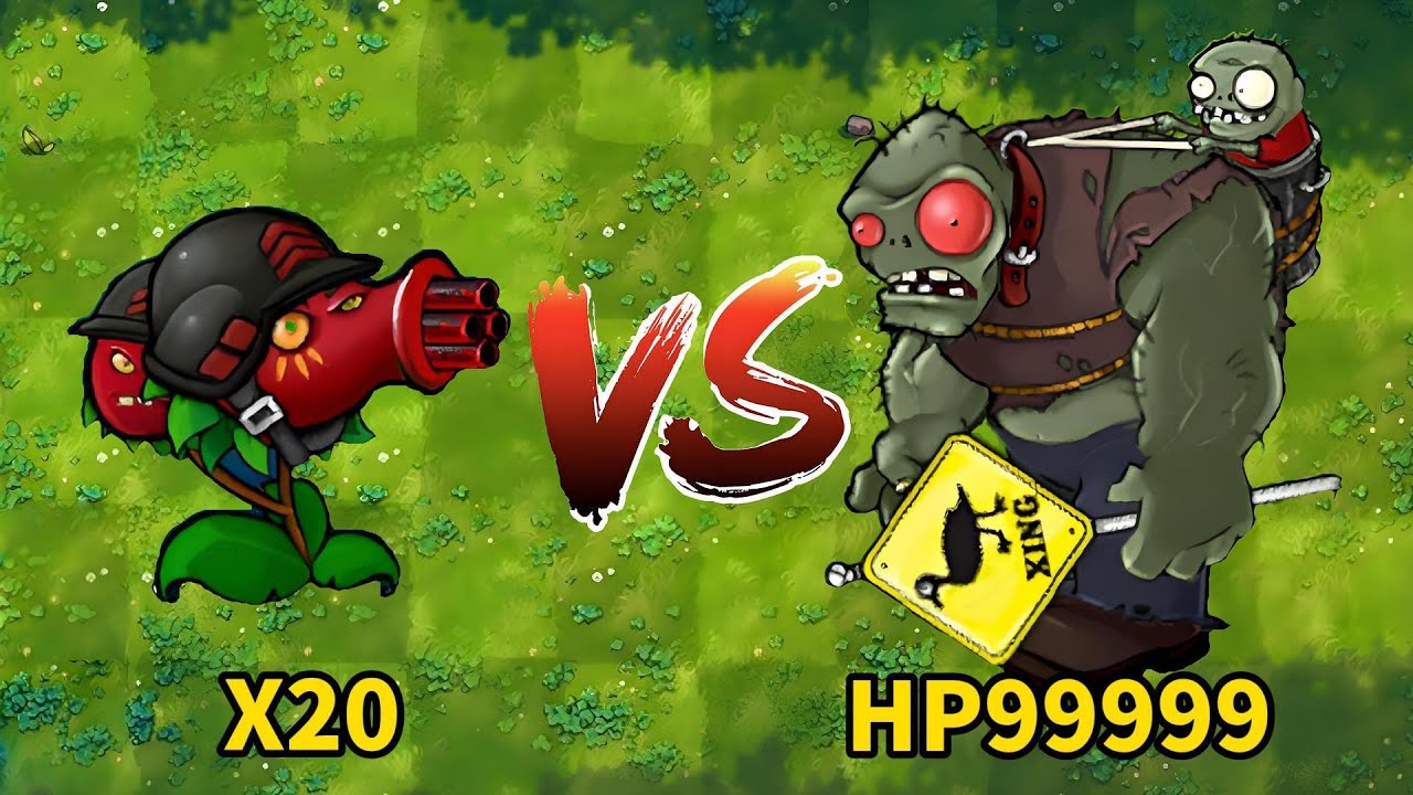PVZ 1 Fusion Challenge! Random 20 Plants VS HP99999 Giga-gargantuar,- Who Will Win? - YouTube
