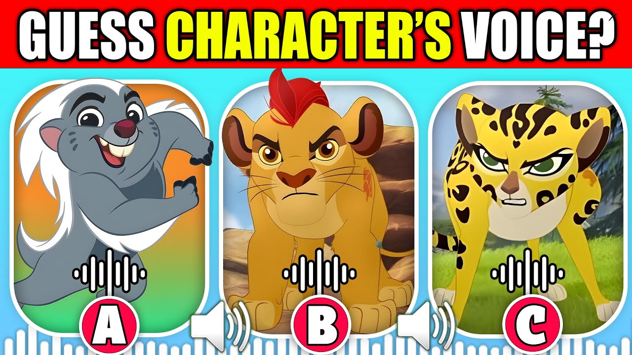 🔊Guess The Voice Quiz! | Lion Guard Movie Characters 🦁 | Bunga, Kion ...