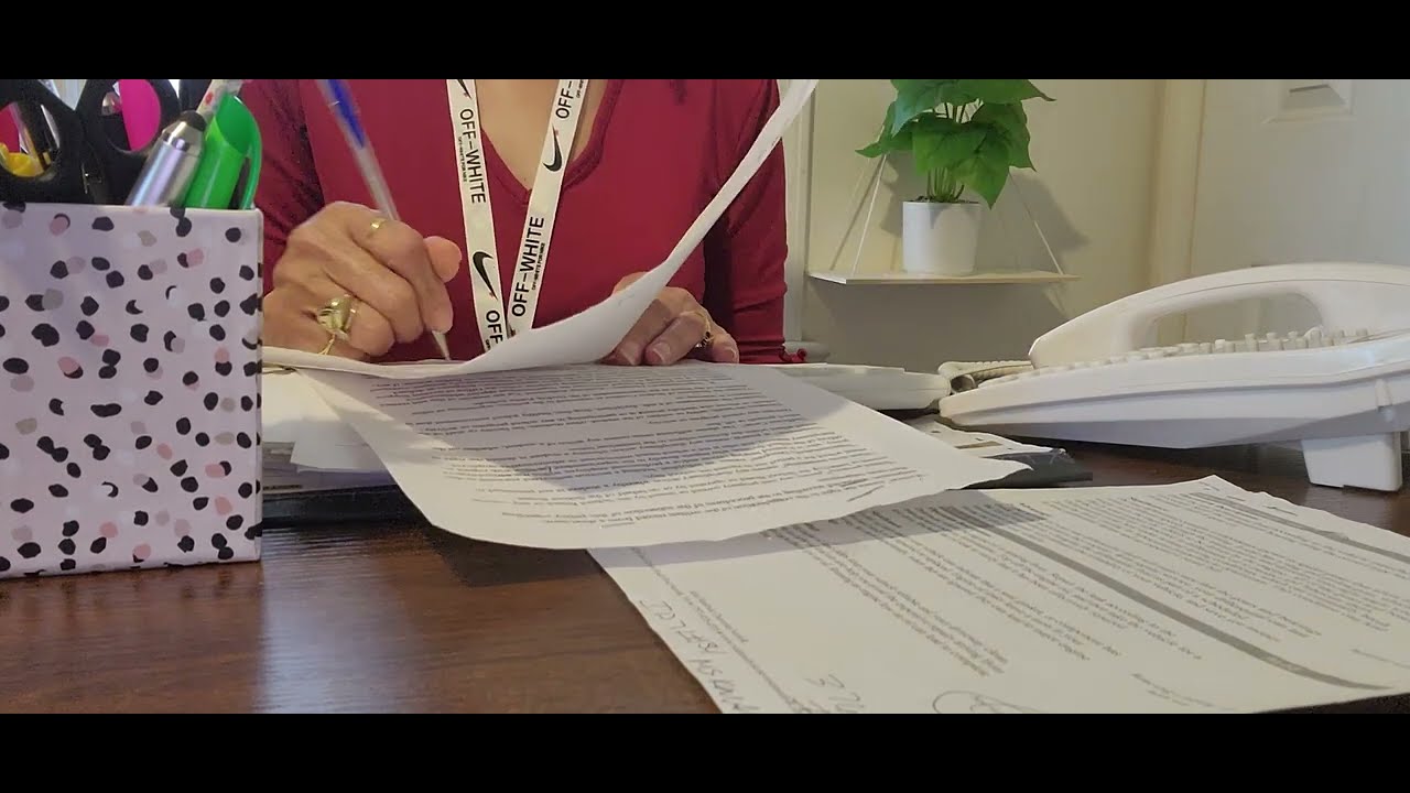 ASMR OFFICE WORK| PAPERWORK (lots) Taking phone calls| SOFT SPOKEN ...