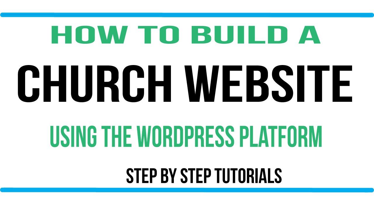 WordPress Tutorials How To Build A Church Website YouTube WordPress Tutorials How To Build A Church Website YouTube
