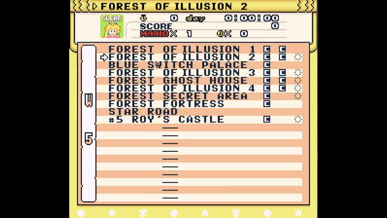 Super Mario Advance 2 Status Screen in Super Mario World (SNES) - YouTube