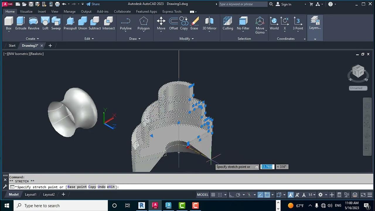 AutoCAD 3D Modeling Tutorial: Revolve - YouTube