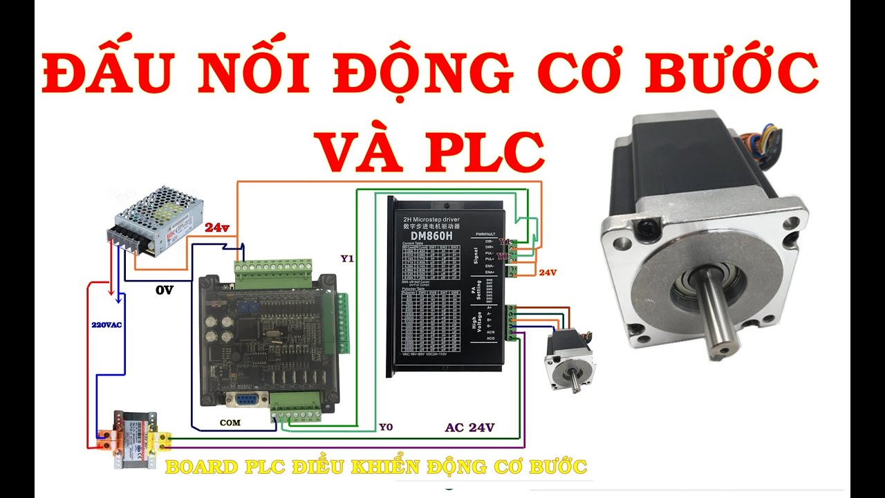 Sơ đồ đấu Nối động Cơ Bước Và Plc Youtube
