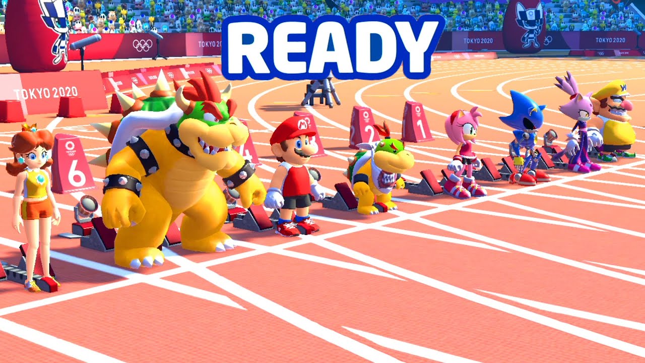 Mario & Sonic at the Olympic Games Tokyo 2020 - All Character (100m ...