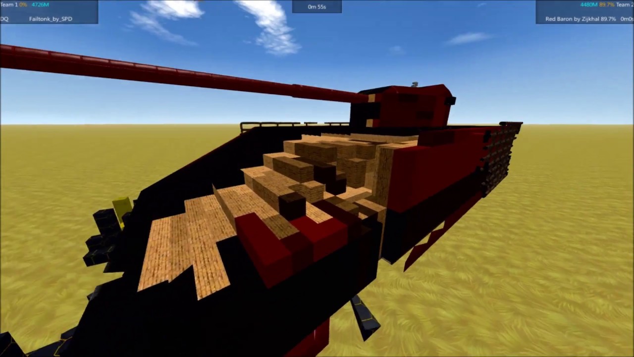 From The Depths Tournament Tank Tussle S1 E32 Failtonk vs Red Baron ...