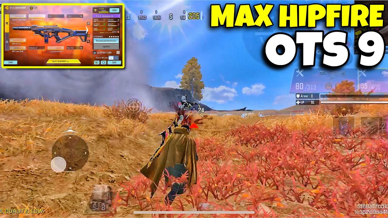 MAX HIPFIRE WITH THIS BEST OTS 9 GUNSMITH CODM BR - YouTube