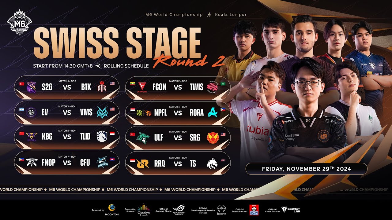 LIVE 🔴 | MLBB M6 World Championship | Swiss Stage Day 2 - YouTube