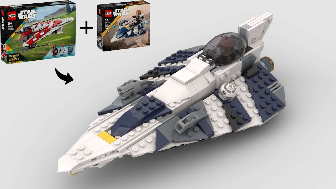I Improved My Plo Koon's Jedi Starfighter Alternate Build from 75388 Jedi Bob's & 75400 ...