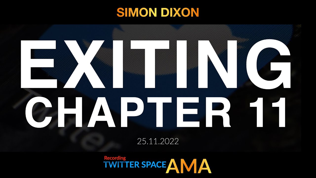 Exiting Chapter 11 | Twitter Spaces #AMA - YouTube