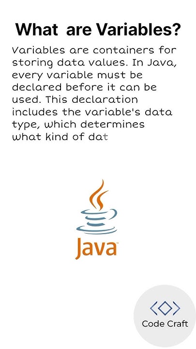 What Are Variables In Java Codecraft Java Javabasics Coding Variablesjava Variables 