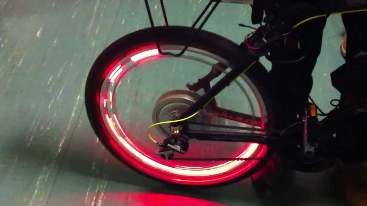 Light Emitting Wheel Diodes - Prototype - Rear Wheel Test with ...