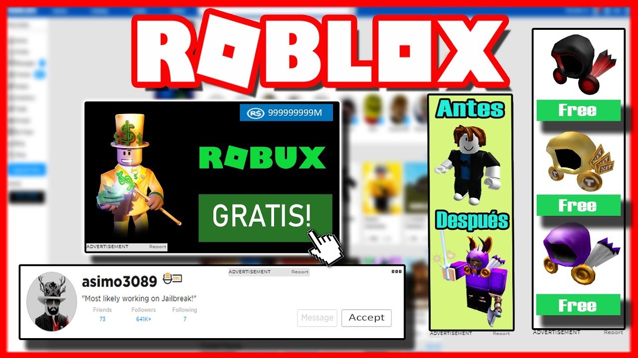 ANUNCIOS de ROBLOX que Prometen *ROBUX* o COSAS GRATIS #2 (No caigas en ...