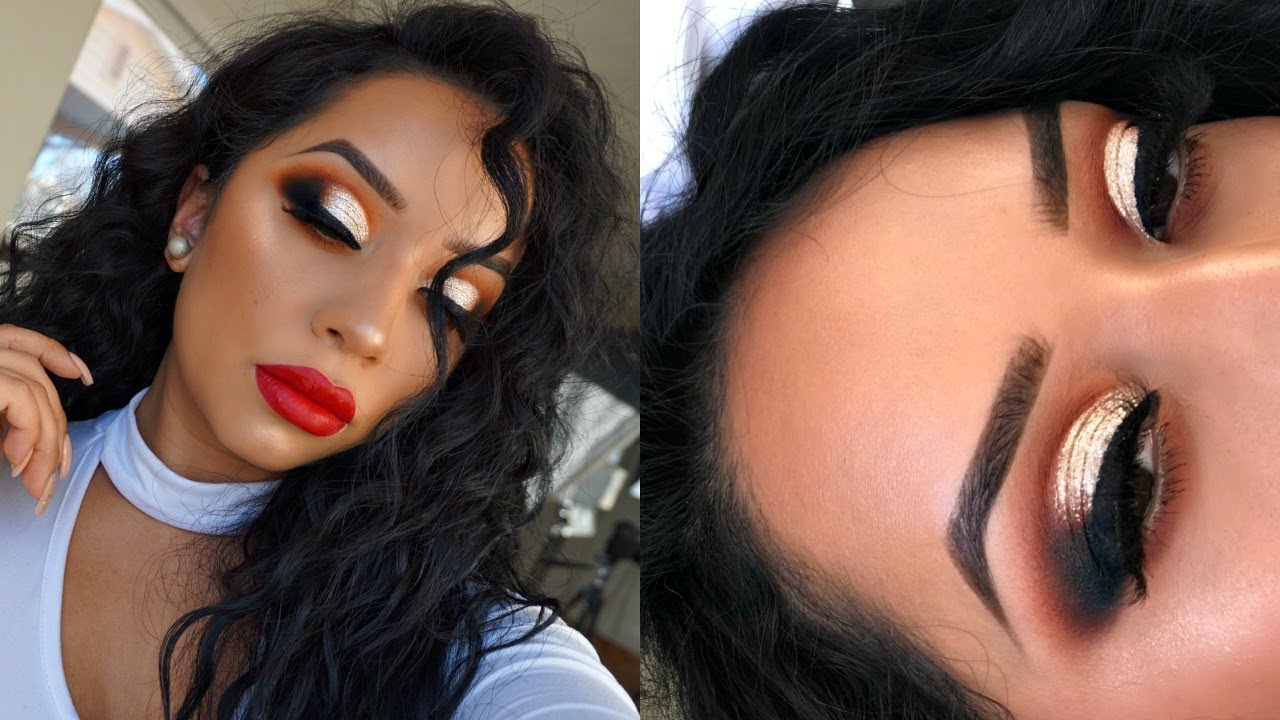 Red Glam Makeup Look Reviewing Jouer Essential Foundation Youtube