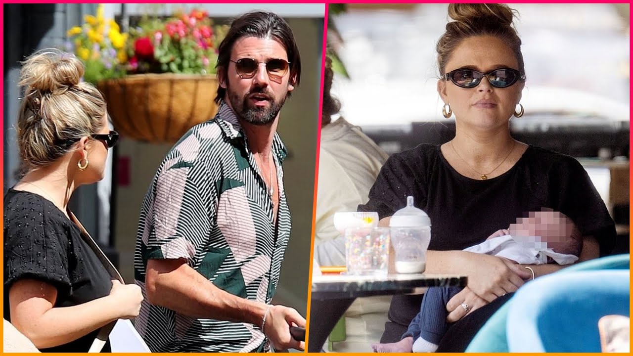 New mother Emily Atack is seen for the FIRST time with her newborn son ...