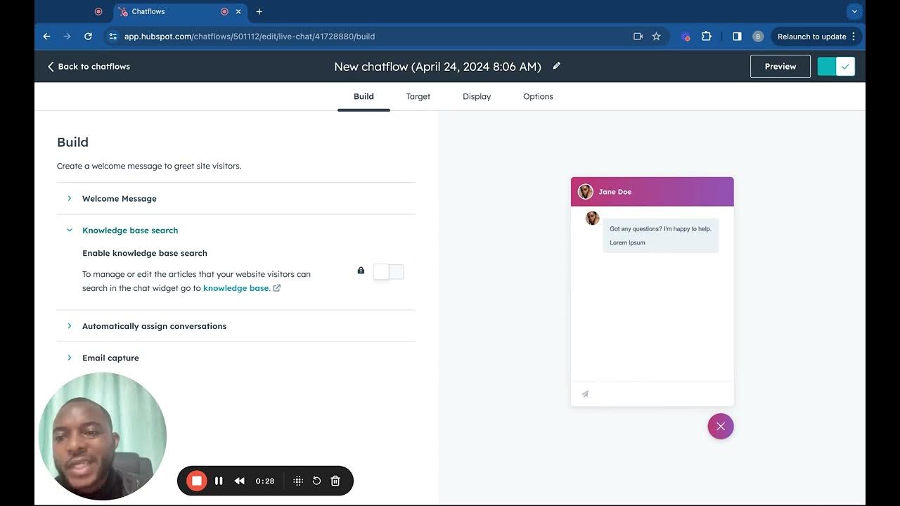 How to Create Chatflow in HubSpot - Mastering HubSpot CRM - YouTube