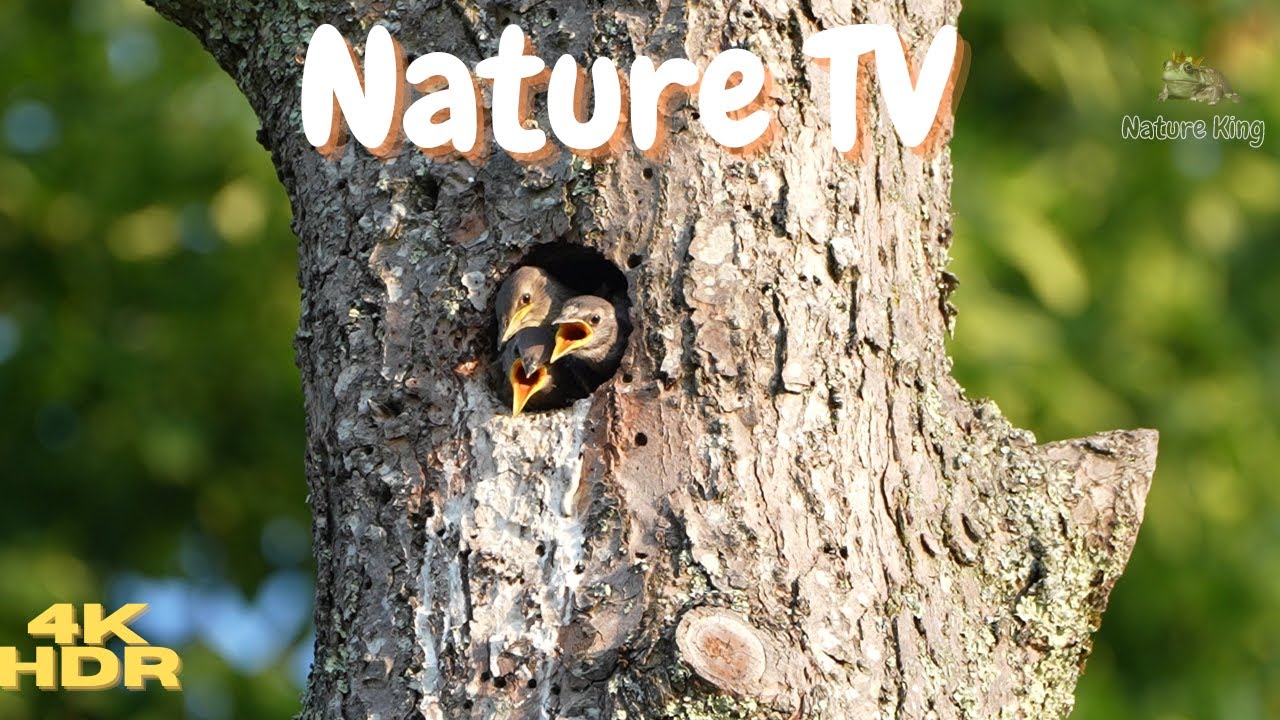 Nature TV For Cats and Pets to Watch Squirrels Birds and Chipmunks (4K ...