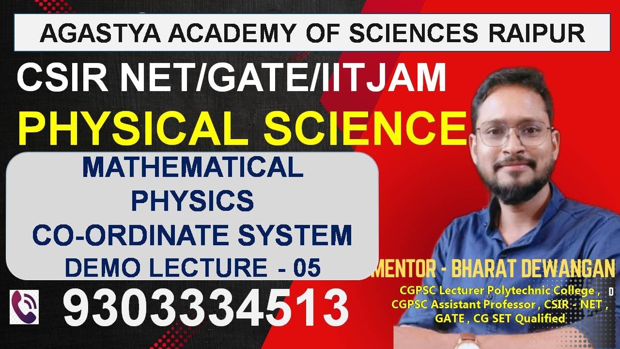 CSIRNET ll PHYSICAL SCIENCE ll MATHEMATICAL PHYSICS ll Coordinate ...