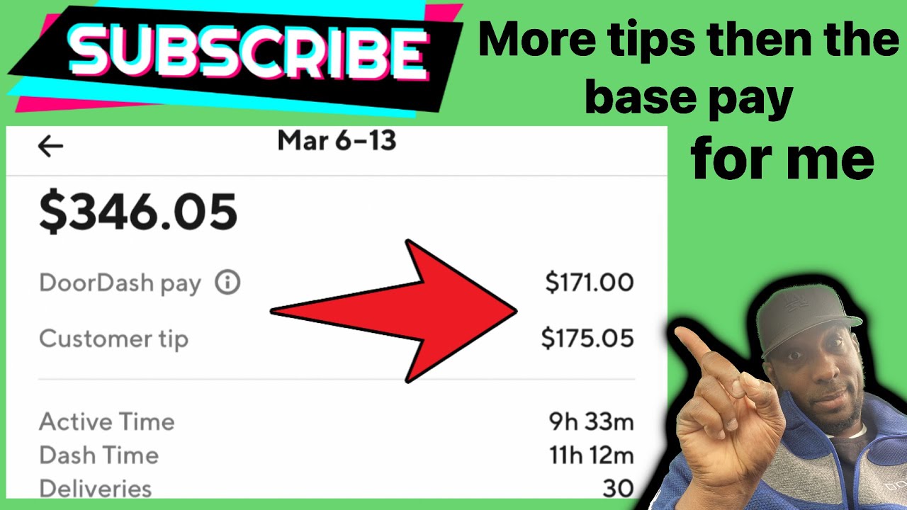 More doordash tips then base pay for me, I accept all my orders to get ...