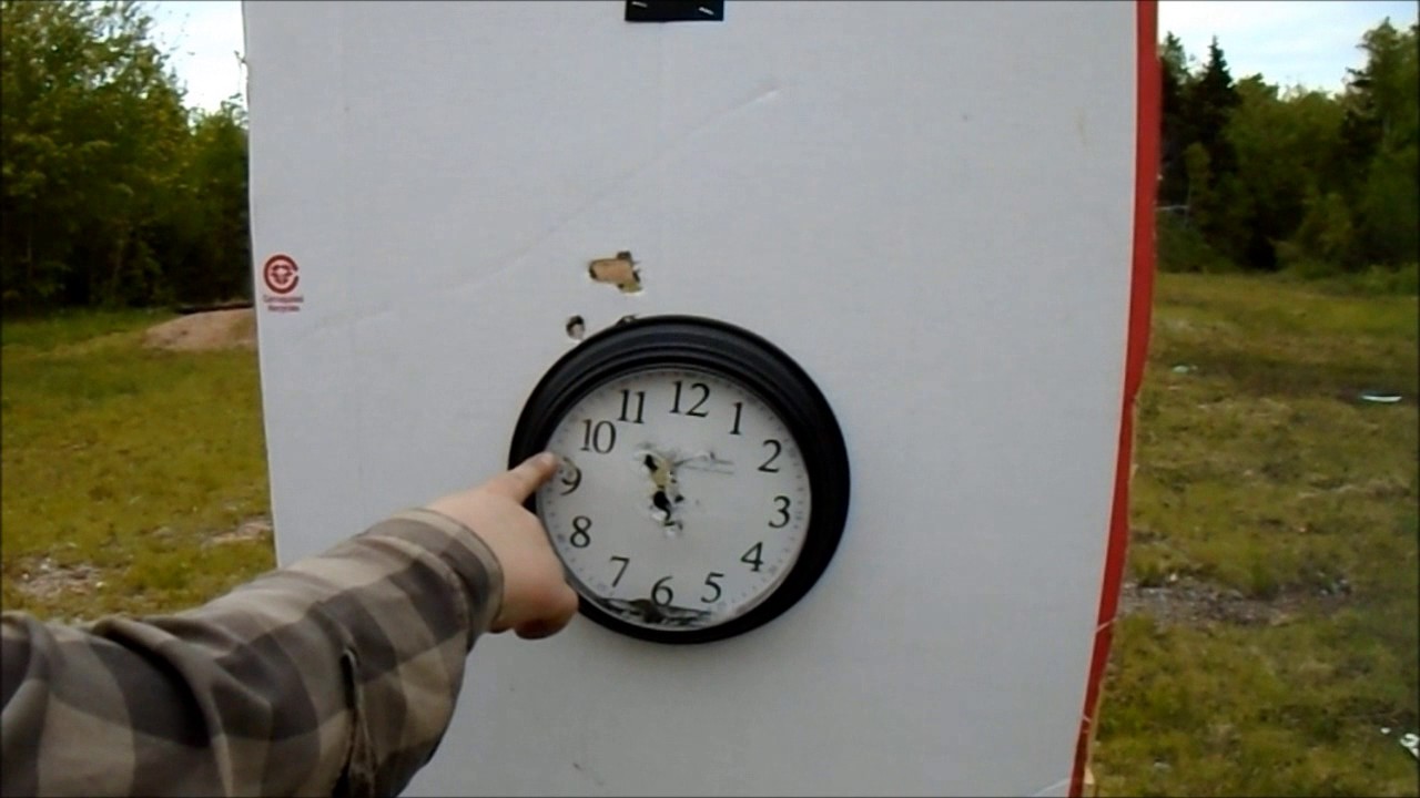 Dollarama Clock vs. .58 Minie Bullet - YouTube