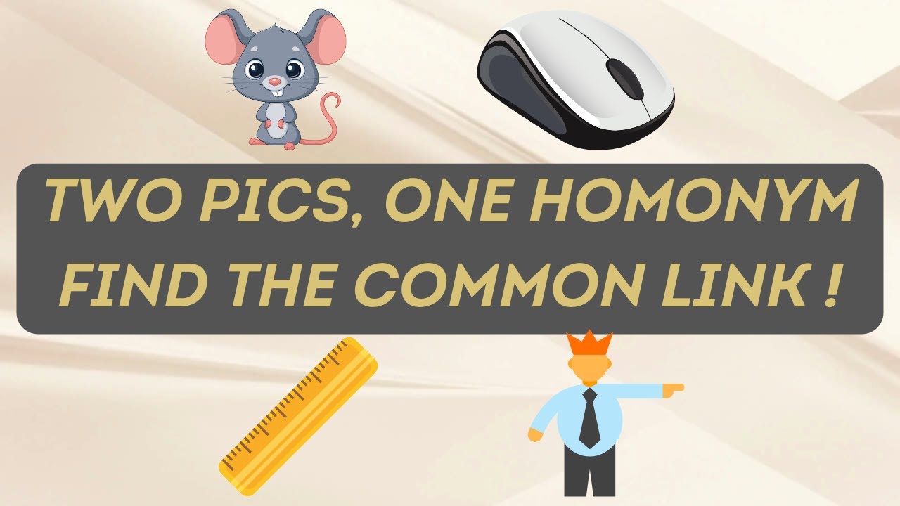 GUESS THE HOMONYM in 5 seconds | 60 Picture Pairs Challenge | Brain ...