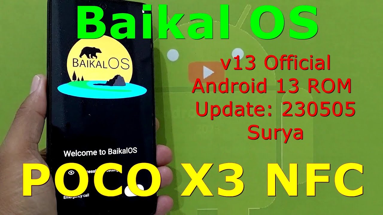 Baikal OS 13 Official for Poco X3 Android 13 ROM Update: 230505 - YouTube