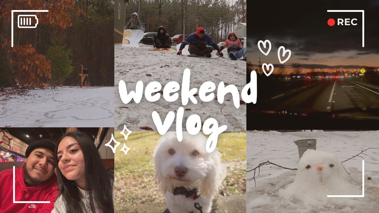 A weekend in our life (snowed for the first time in years) - YouTube