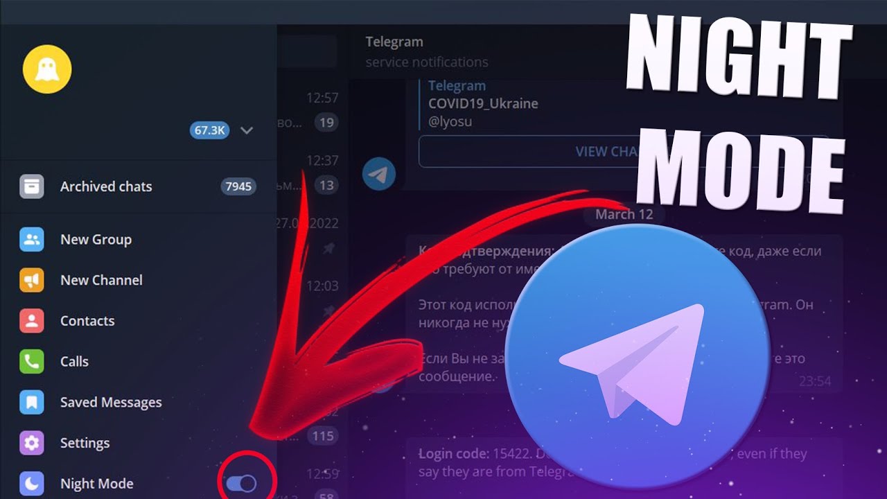 How to enable NIGHT MODE in Telegram | Telegram Night Mode 2022 - YouTube