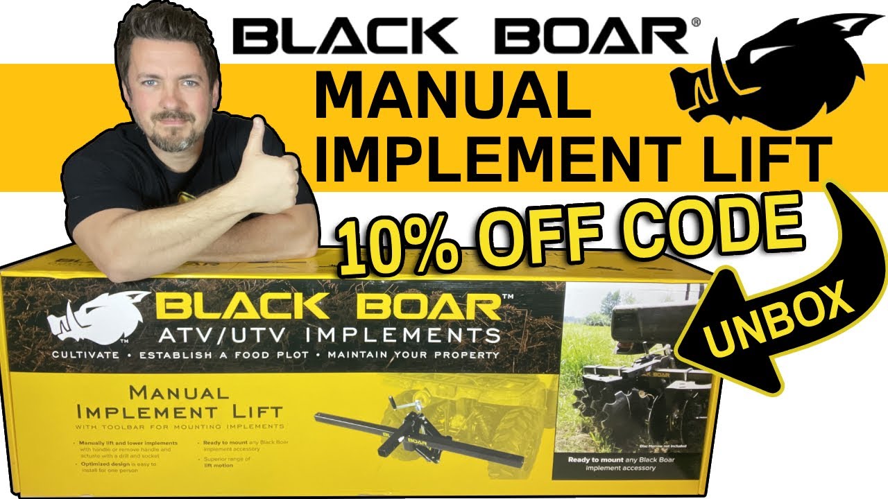 Black Boar Manual Implement Lift for ATV/UTV Food Plots Unbox, Assembly ...