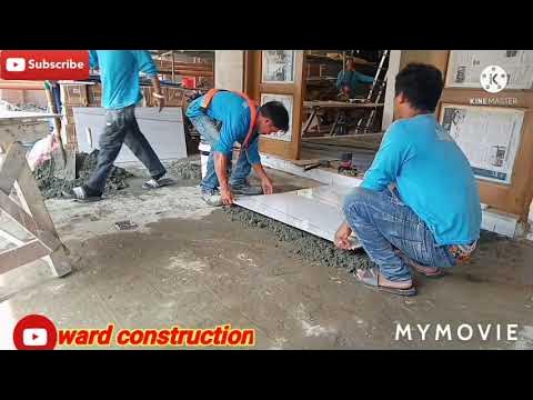 paano mag tiles, gamit Ang Dry pack Mixture. Tiles Installation using 60*120 Porcelain Tiles ...