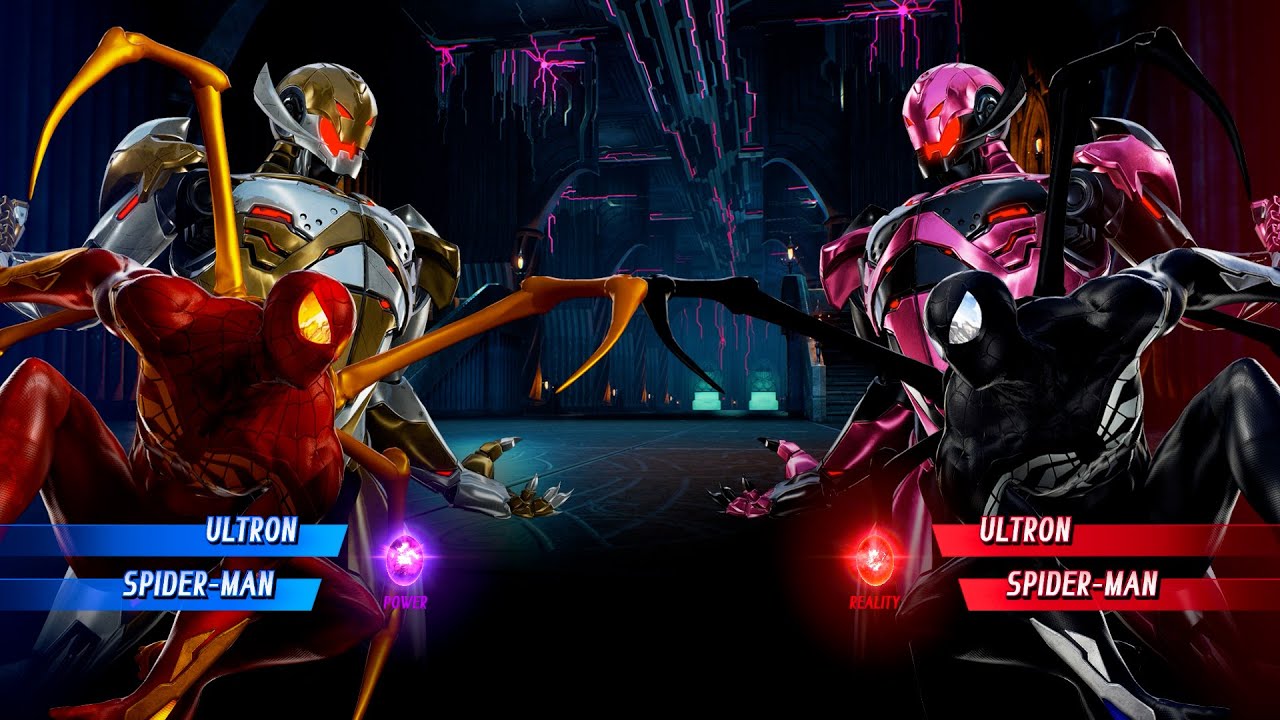YELLOW ULTRON & SPIDER MAN VS PINK ULTRON & DARK SPIDER MAN - Marvel vs ...