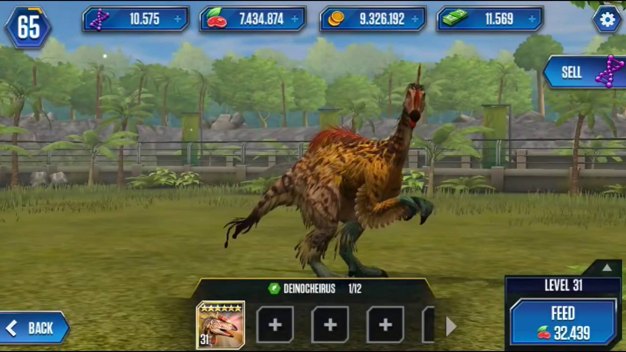 DEINOCHEIRUS LEVEL 40 Jurassic World The Game - YouTube
