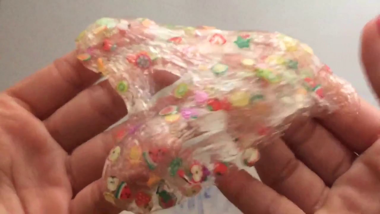 Clear fruit slime - YouTube
