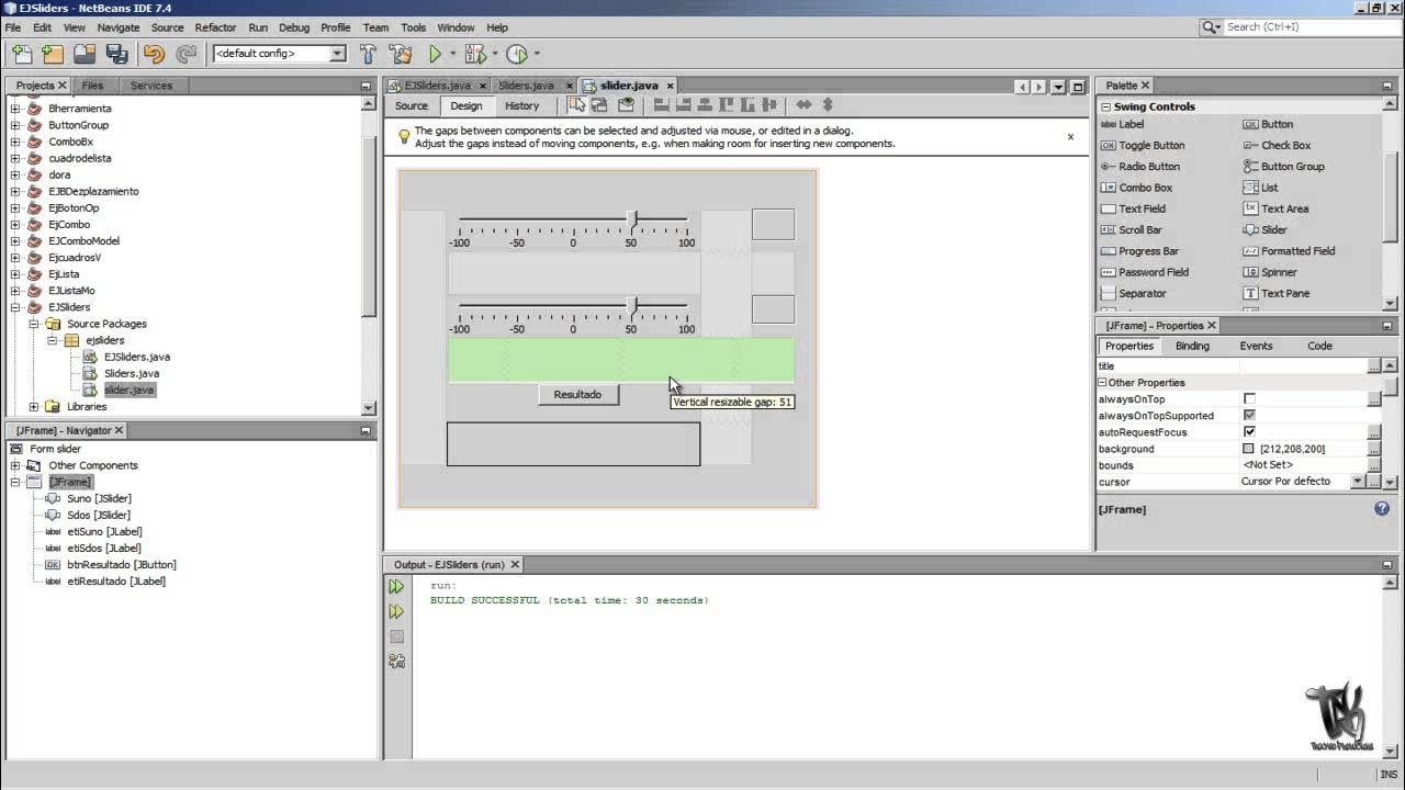 Java NetBeans Slider - YouTube