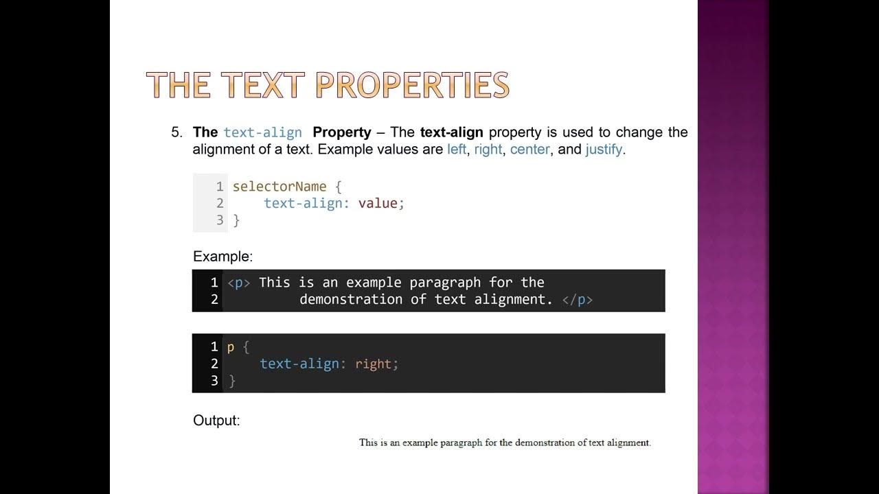 Unit 2 Lesson 2 CSS BACKGROUND, TEXT, FONT, AND IMAGE PROPERTIES - YouTube