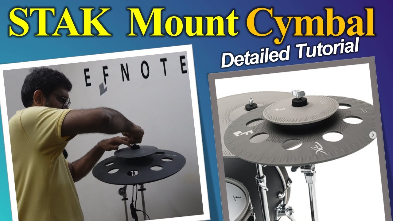 How to STAK Mount Efnote Cymbals? STAK Mount Splash Cymbal tutorial ...