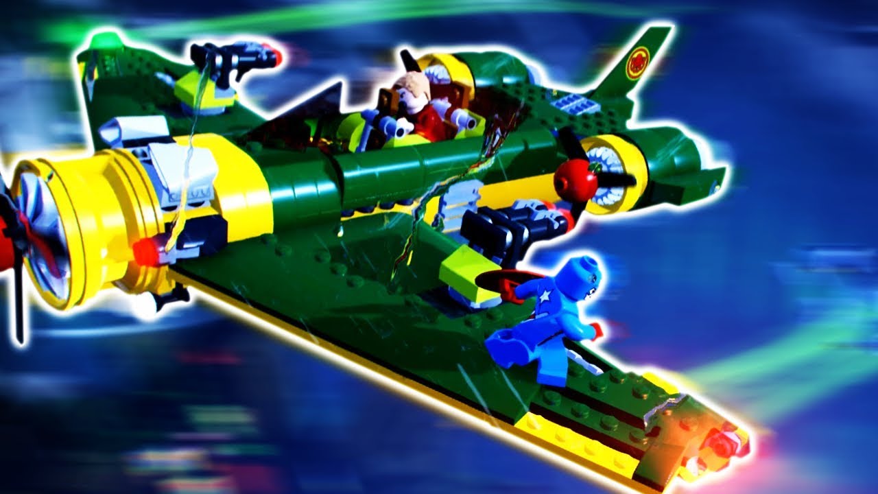 LEGO AIRPLANE DOGFIGHT ABOVE LEGO CITY! - Lego Marvel Super Heroes 2 ...