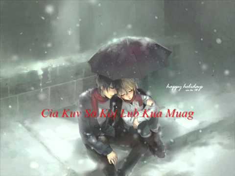 hmong love song - Cia Kuv So Koj Lub Kua Muag Lyrics - YouTube