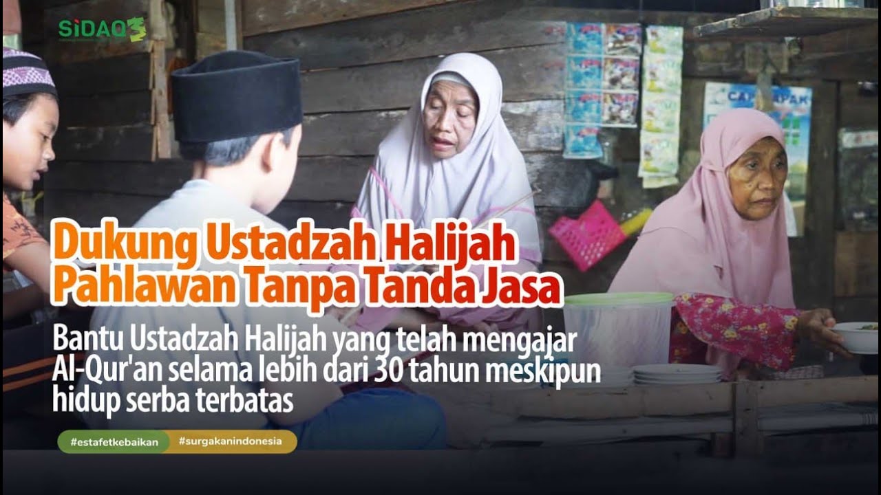 DUKUNG USTADZAH HALIJAH - PAHLAWAN TANPA TANDA JASA - YouTube