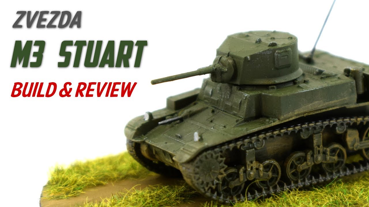 Zvezda M3A1 Stuart - 1/100 Scale Plastic Model Kit - Build & Review ...