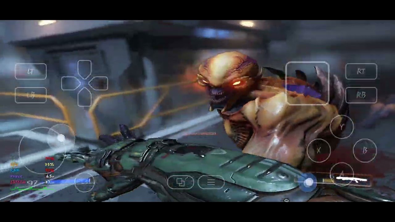 Doom 2016 GameHub PC Emulator Android S25 Ultra Samsung - YouTube