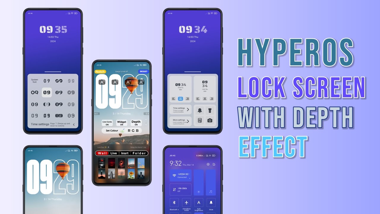 HyperOS Depth Lock Screen For Miui 14 | Best MIUI 14 Themes - YouTube