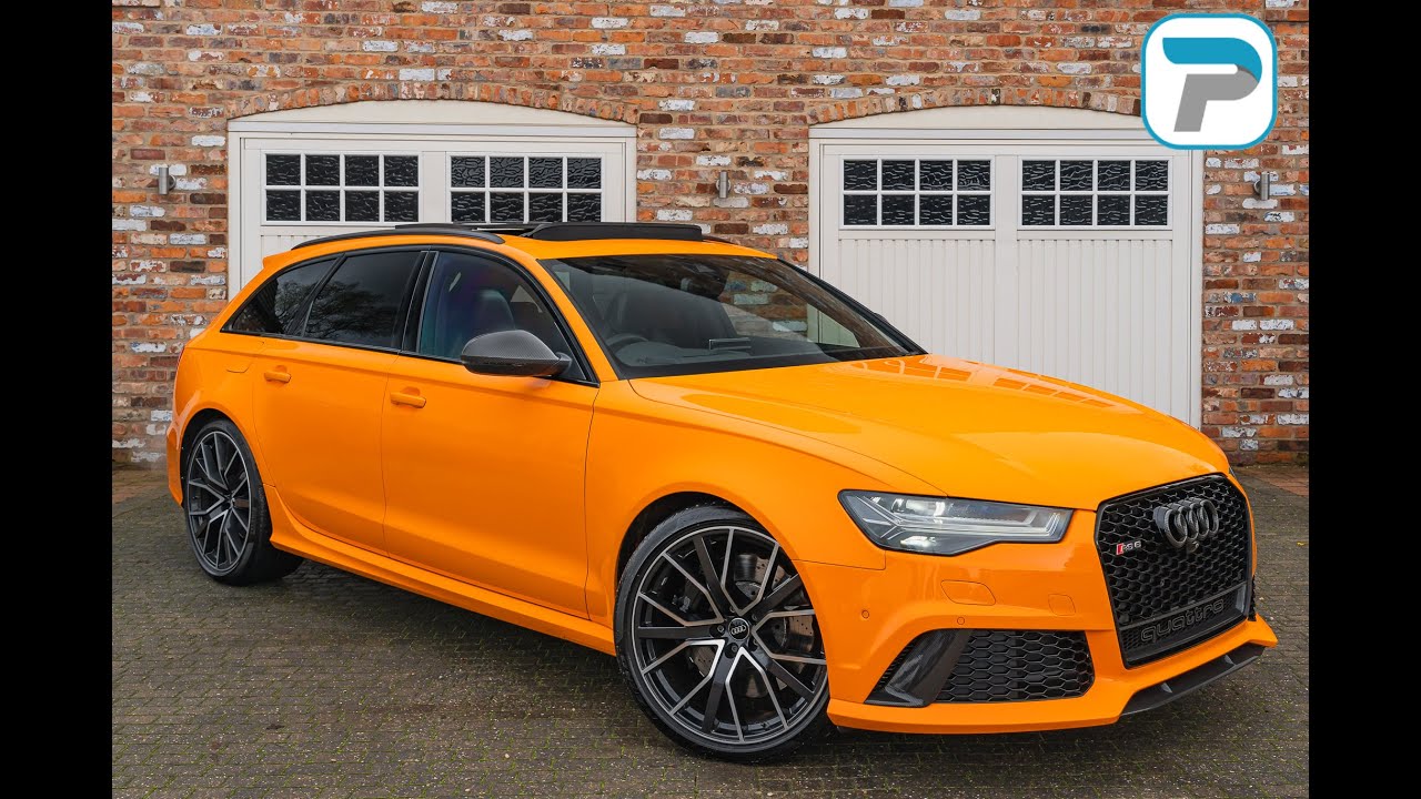 2017/67 AUDI RS6 PERFORMANCE 4.0 TFSI IN INDIVIDUAL SOLAR ORANGE WITH ...